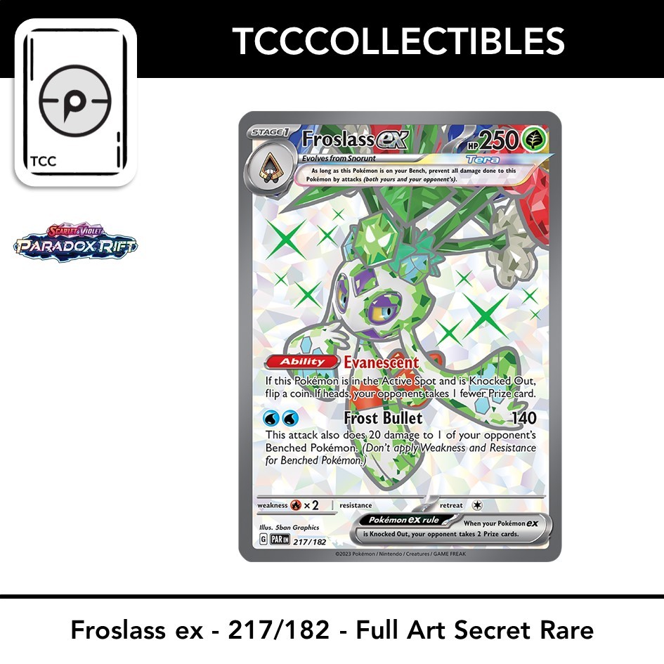 [100% Genuine] Pokemon PTCG Scarlet & Violet Paradox Rift: Froslass ex ...