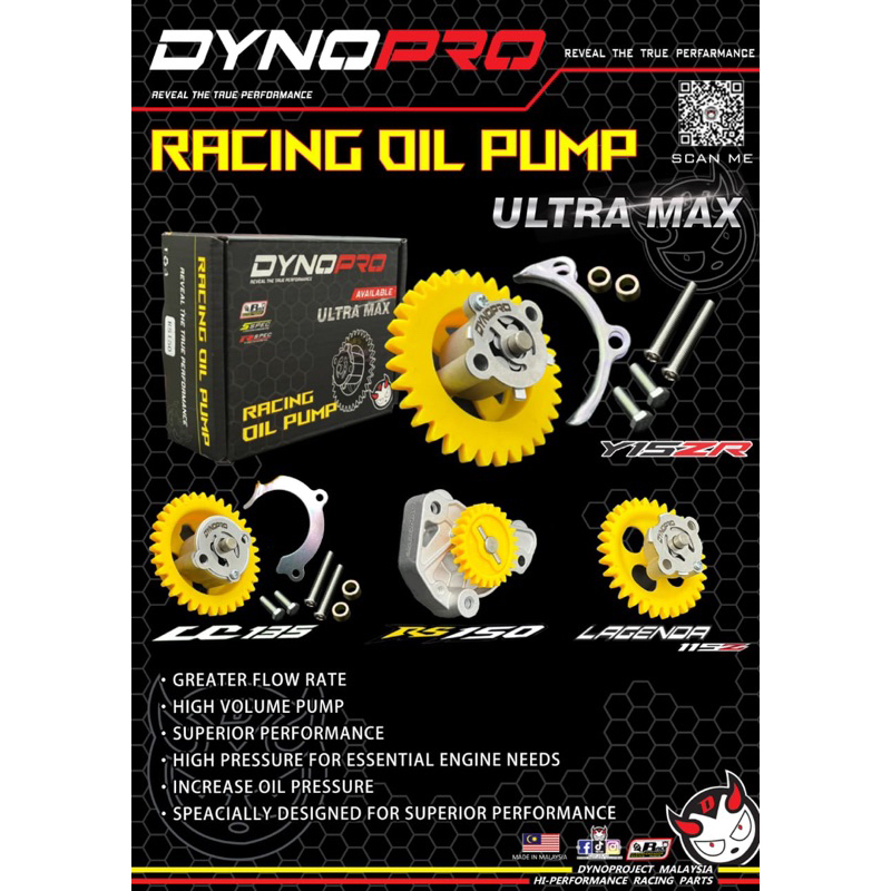 DYNO PRO RACING OIL PUMP LC135 4S Y15ZR SRL115 RS150 OIL PAM RACING ...
