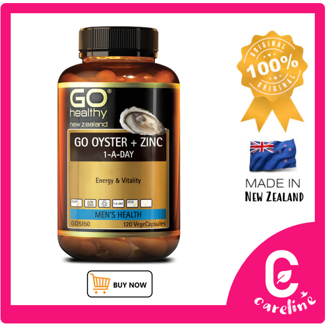 [NZ Direct Import] NZ Version GO Healthy Oyster Plus Zinc 1-A-Day 120 ...