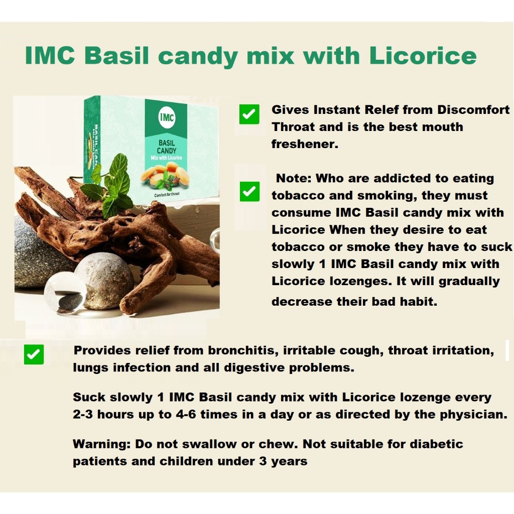 IMC Basil candy mix with Licorice IM Campuran gula-gula selasih dengan ...
