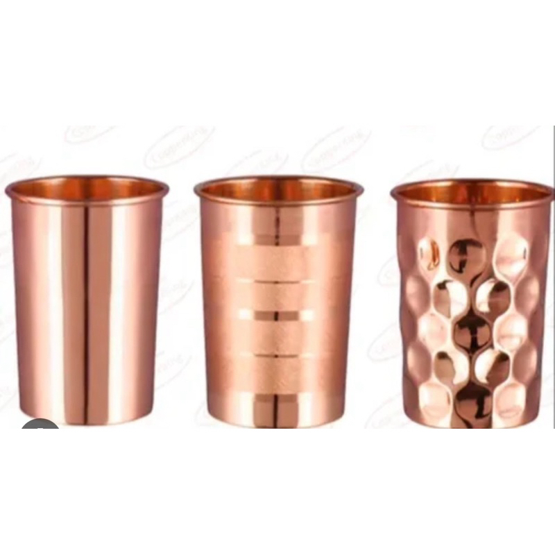 Pure Copper Cup Tumbler, Copper Drinking Cup, (Gelas Tembaga) 300ml 1 ...