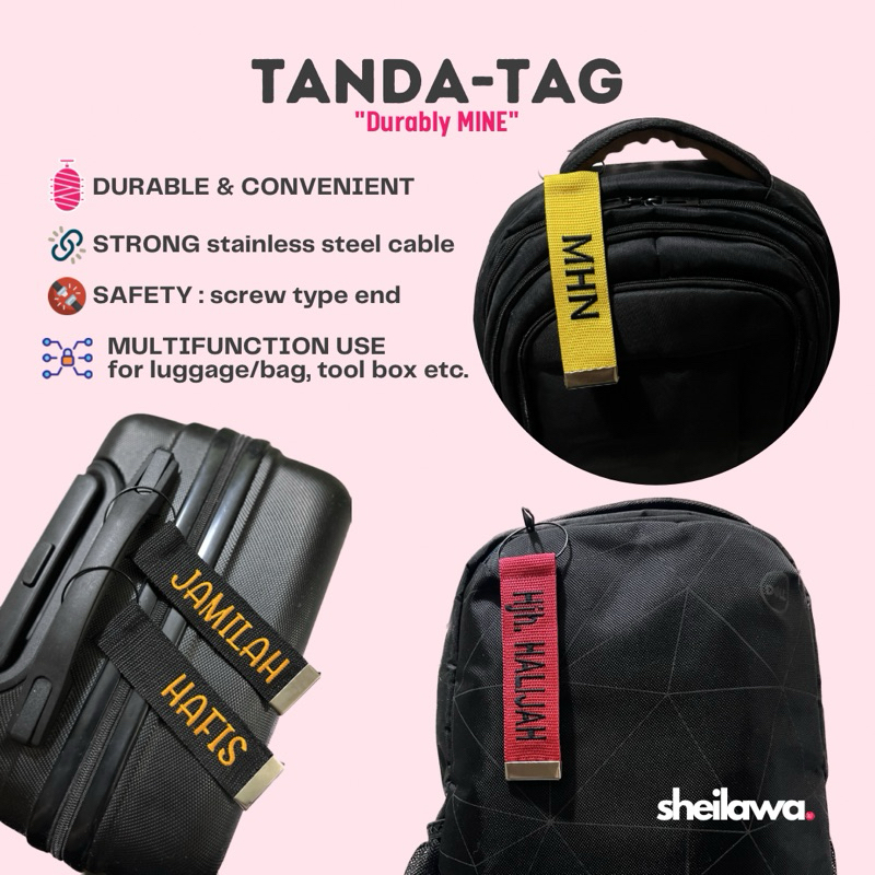 LUGGAGE TAG/BAG TAG - PERSONALISED & DURABLE SCHOOL BAG TAG HAJI UMRAH ...