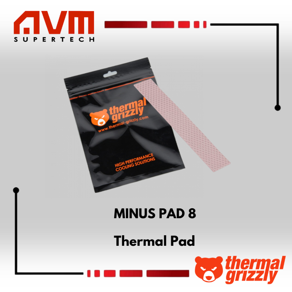 AVM THERMAL GRIZZLY Minus Pad 8 Thermal Pads - 120x 20x 0.5mm / 1.0mm ...