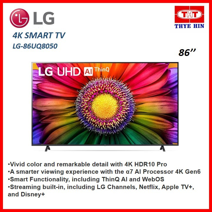 LG UR80 86 inch 120Hz HDR10 4K UHD Smart TV (2023) 86UR8050PSB | Shopee Malaysia