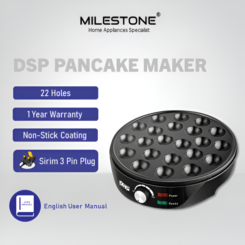 Dsp 22 Holes Pancake Maker Takoyaki Maker 1000W, Milestone 18 Holes Pancake Maker Takoyaki Maker ...
