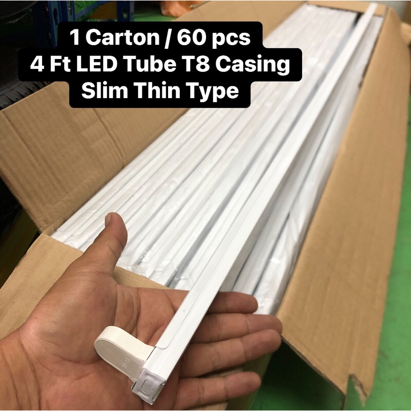 4ft T8 Casing LED Tube Fitting High Quality Slim Thin Type 1Box 60pcs ...
