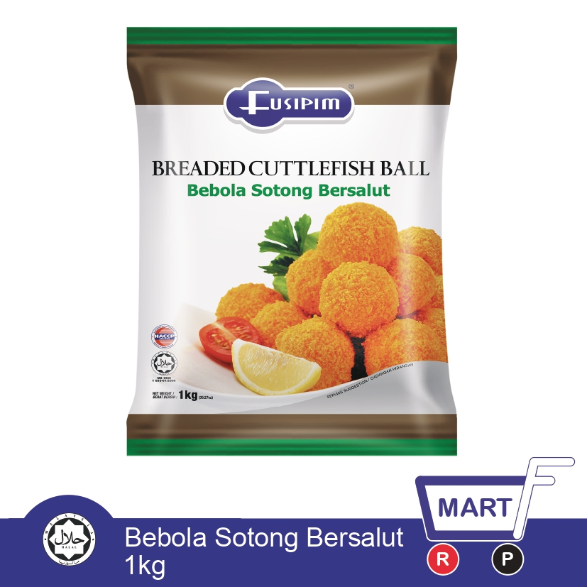 FUSIPIM Breaded Cuttlefish Ball 1kg (Bebola Sotong Bersalut) | Shopee ...