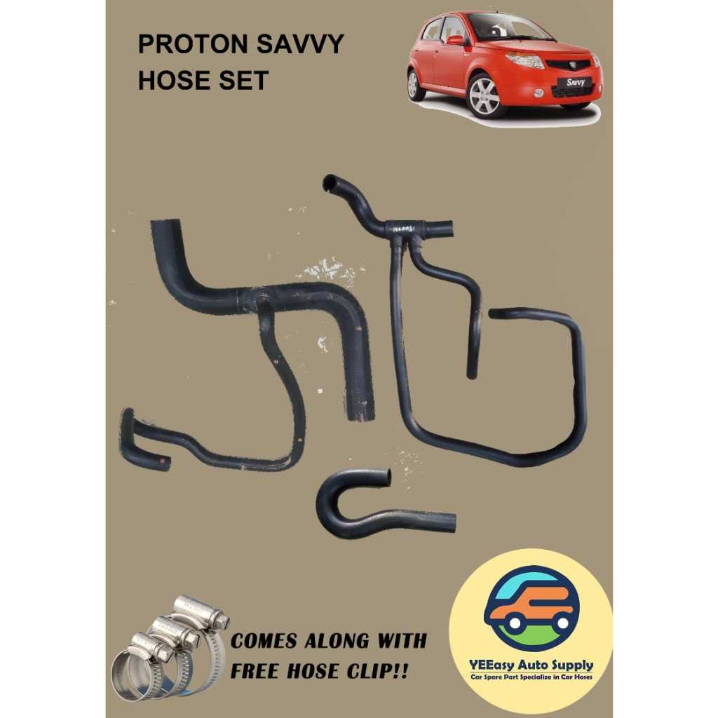 PROTON SAVVY - RADIATOR & BY PASS HOSE SET | Shopee Malaysia