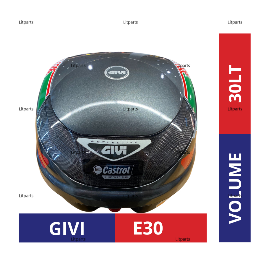 [100% ORIGINAL] GIVI Box Top Limited Edition Castrol 30L Kotak Monolock ...