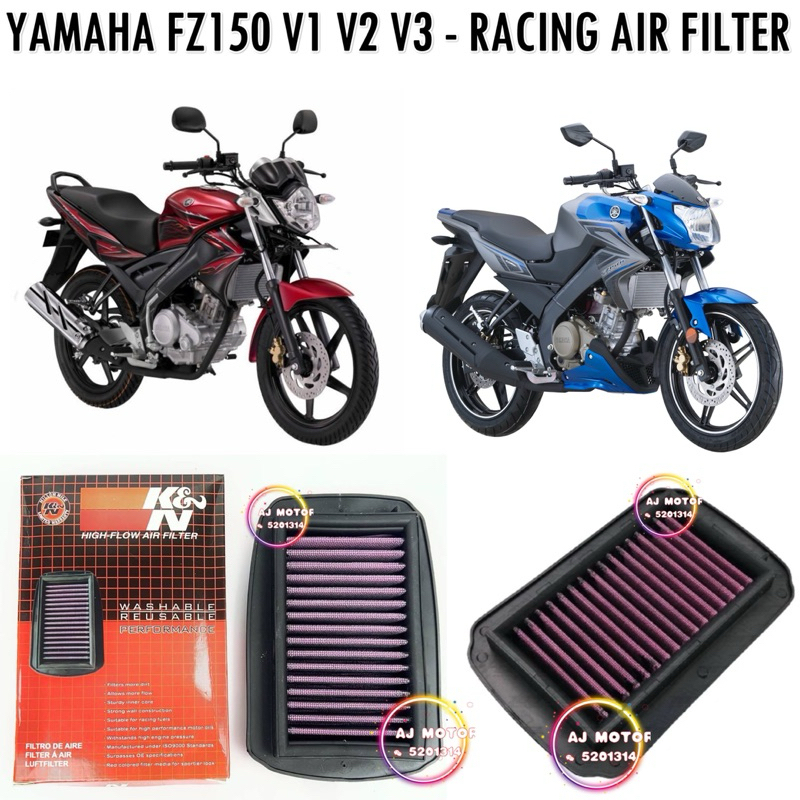 YAMAHA FZ150 V1 V2 V3 RACING AIR FILTER FZ FZ150i TAPIS TALIS CLEANER ...
