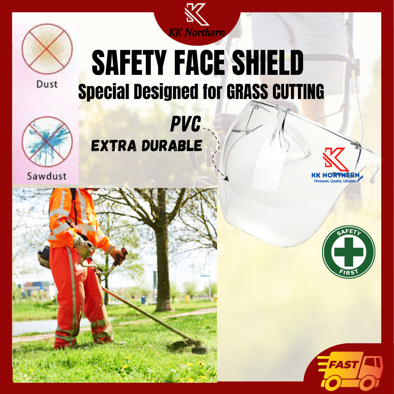 Safety Face Shield / Full Clear PVC Replaceable Anti-impact Shield ...