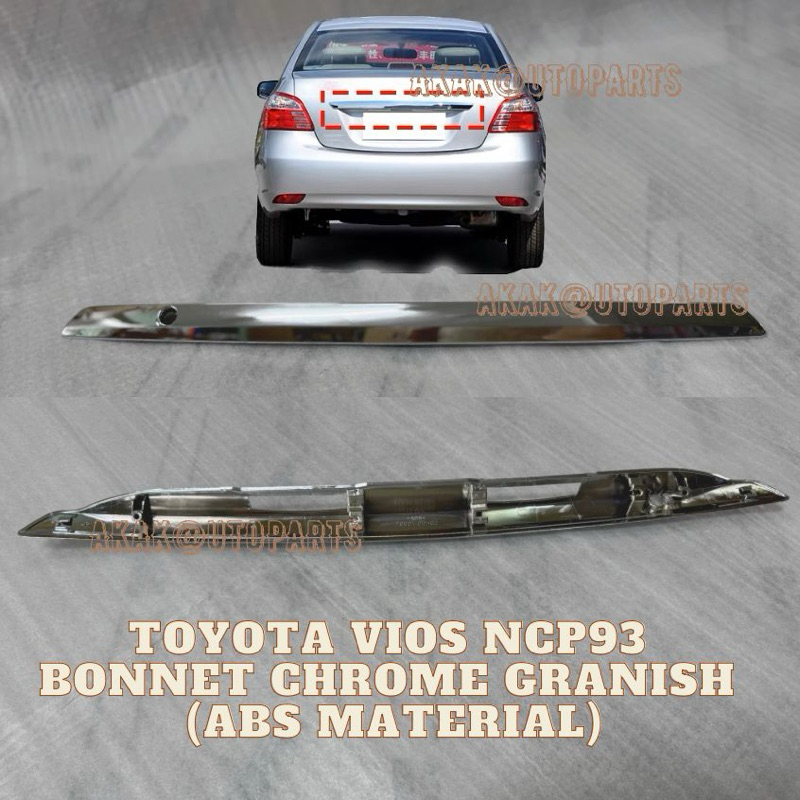 TOYOTA VIOS NCP93 BONNET CHROME GRANISH (ABS MATERIAL)ITEM HAVE BEEN ...