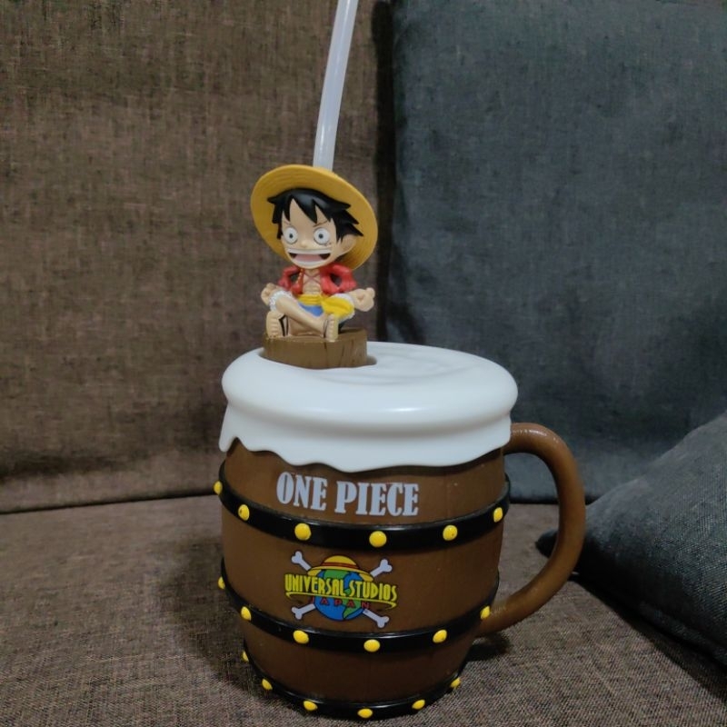 Universal Studios Japan One Piece Luffy Mug & Bottle Cap Figure ...