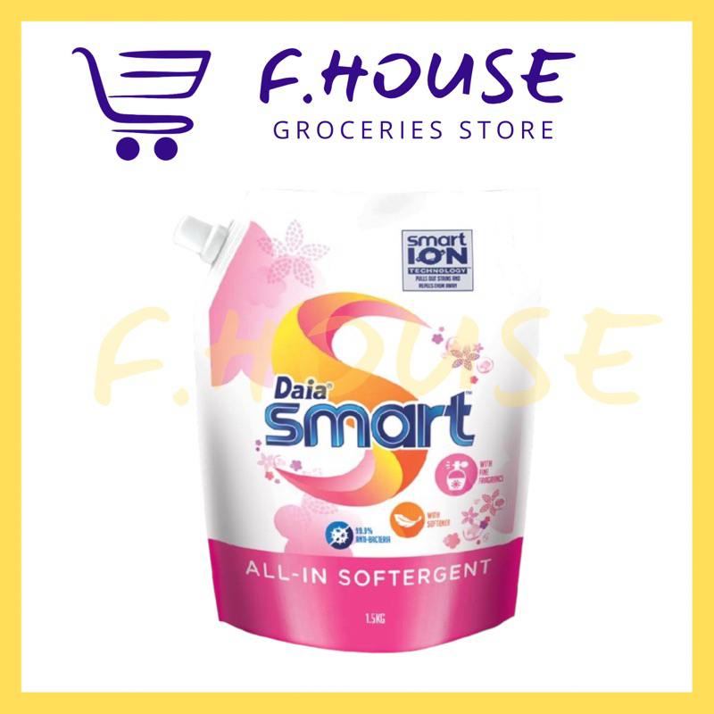 Daia Smart Concentrated Liquid Detergent Refill (1.5/1.7kg) | Shopee ...