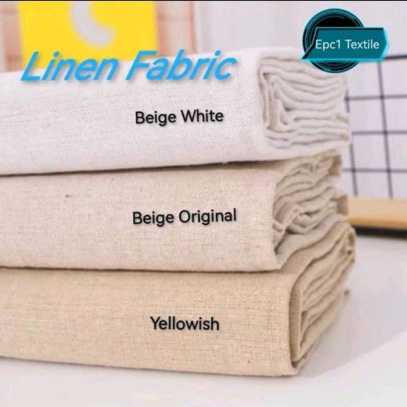 ️麻布🔥Blank Fabric Cotton Linen Cloth Kain DIY Handwork Tablecloth Sofa ...