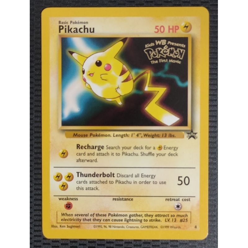 Pikachu - 4 - Promo (WB) (Pokemon Wizards Black Star Promos) [Near Mint ...