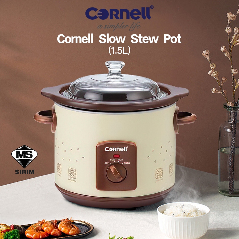 👍Fast Delivery ️Cornell Slow Cooker Ideal For Porridge And Soup (1.5L ...