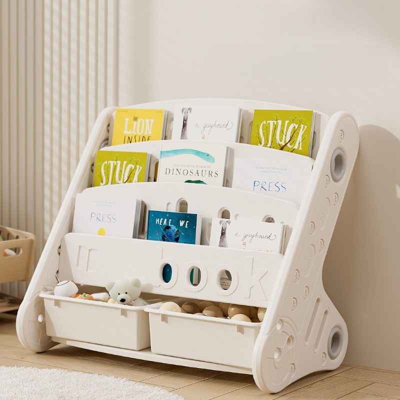 Children's Bookcase Toy Storage Storage Cabinet Baby Picture Book Rack ...