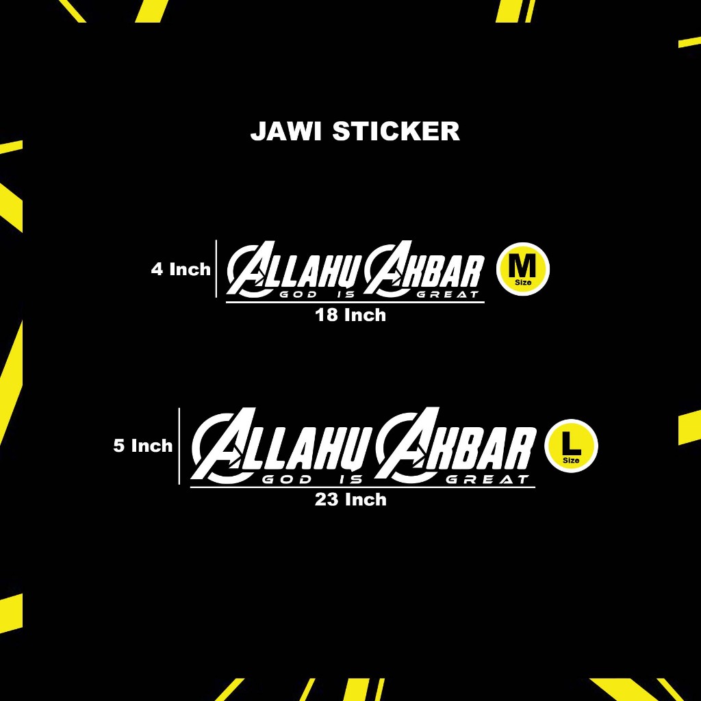 STICKER JAWI / STICKER ALLAHU AKBAR / K603 | Shopee Malaysia