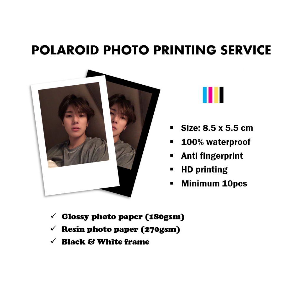 Customized Polaroid Photo Printing (Black & White frame) | Minimum ...