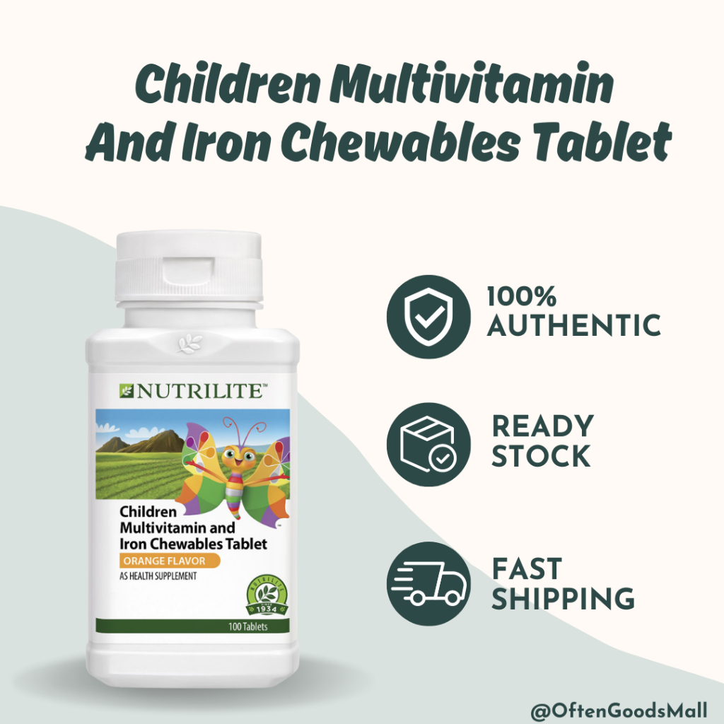 [Ready Stock]Nutrilite Children Multivitamin And Iron Chewables Tablet ...