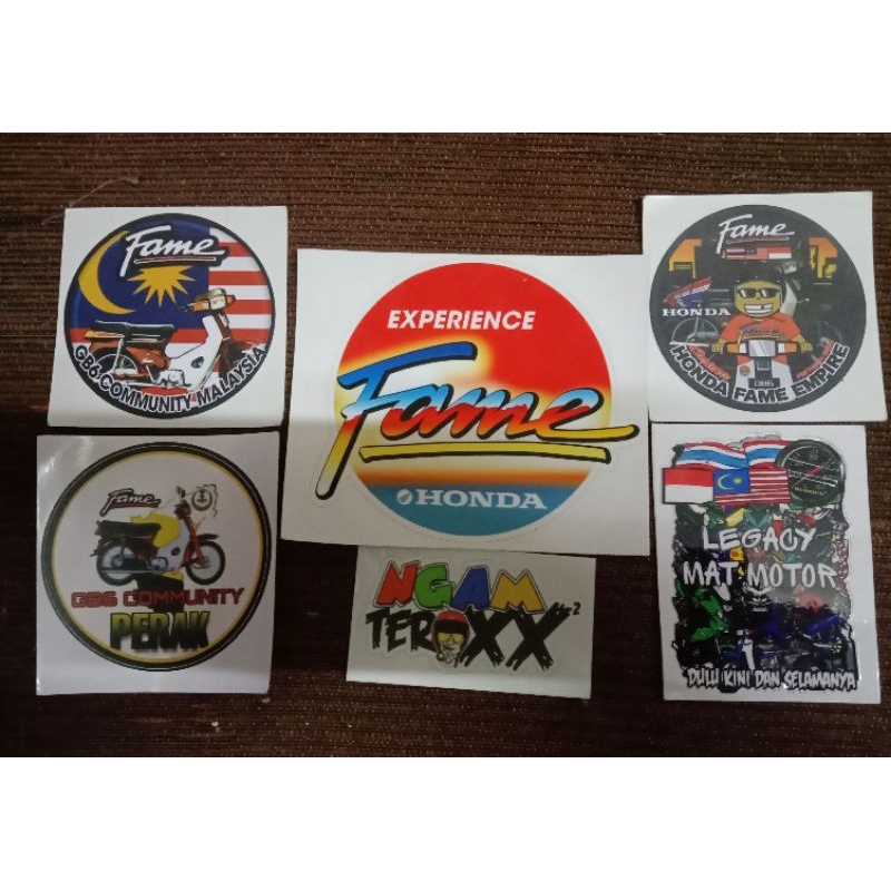 STIKER COMBO HONDA FAME ( Sticker Tampal Luar ) | Shopee Malaysia