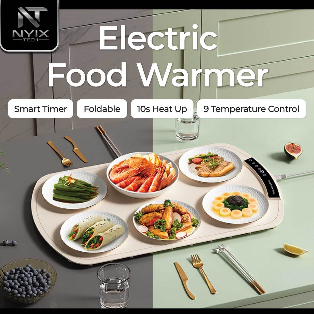 Electric Food Warmer Rollable Dishes Pad Heat Table Dining Mat Foldable ...