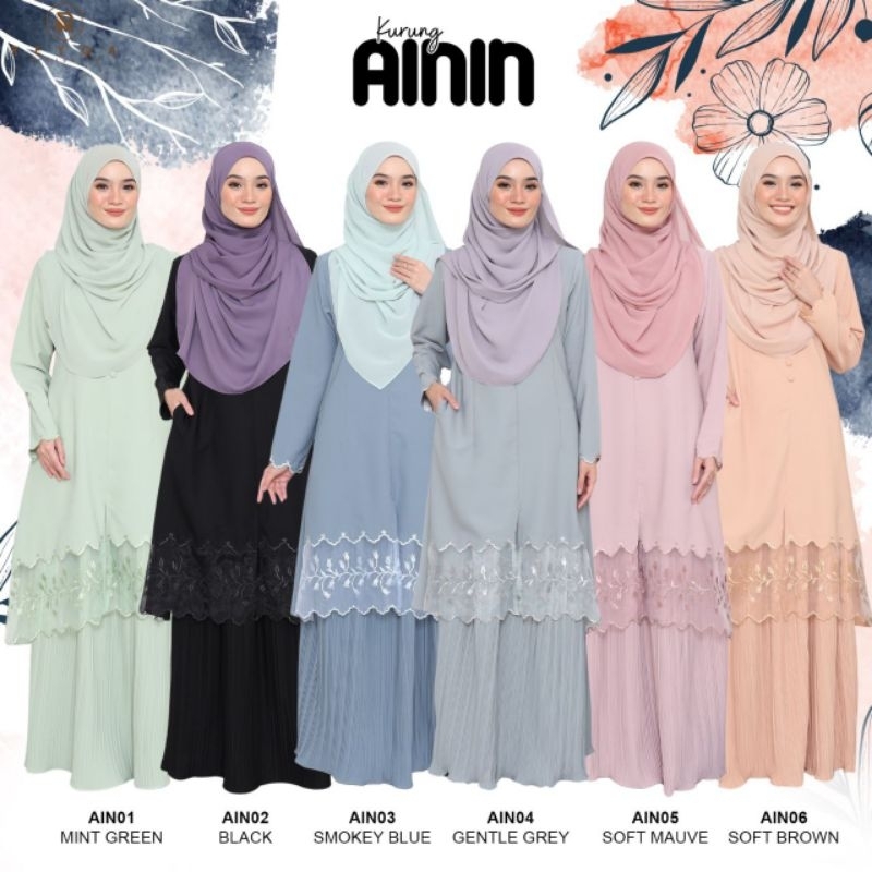 🔥[Pre Raya Sale]🔥 Kurung Ainin by Reyqa Exclusive | Shopee Malaysia