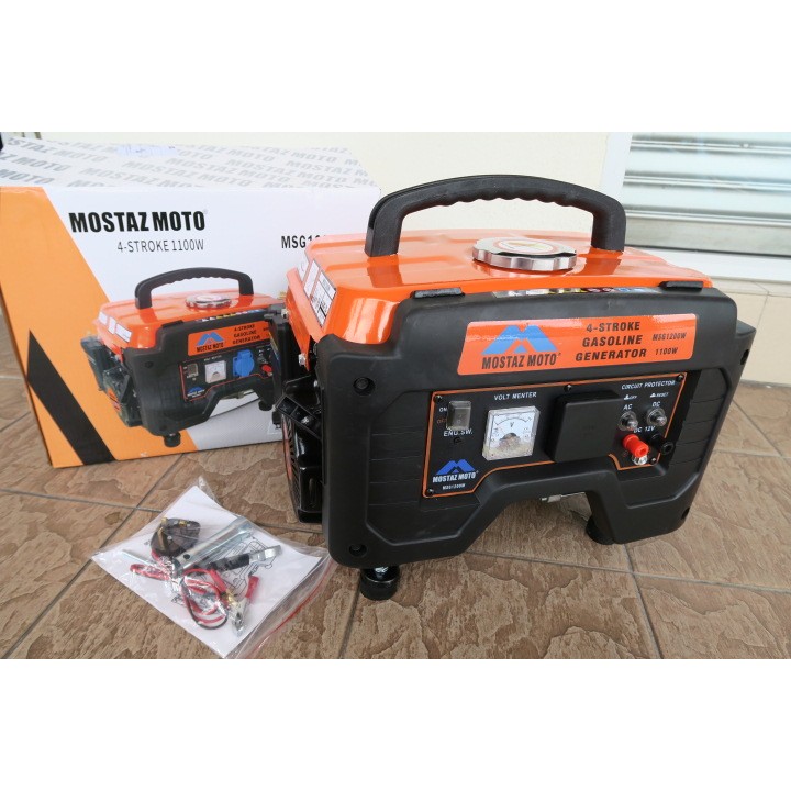 Mostaz Moto 1,100W 4-Stroke Portable Power Generator (Petrol) | Shopee ...