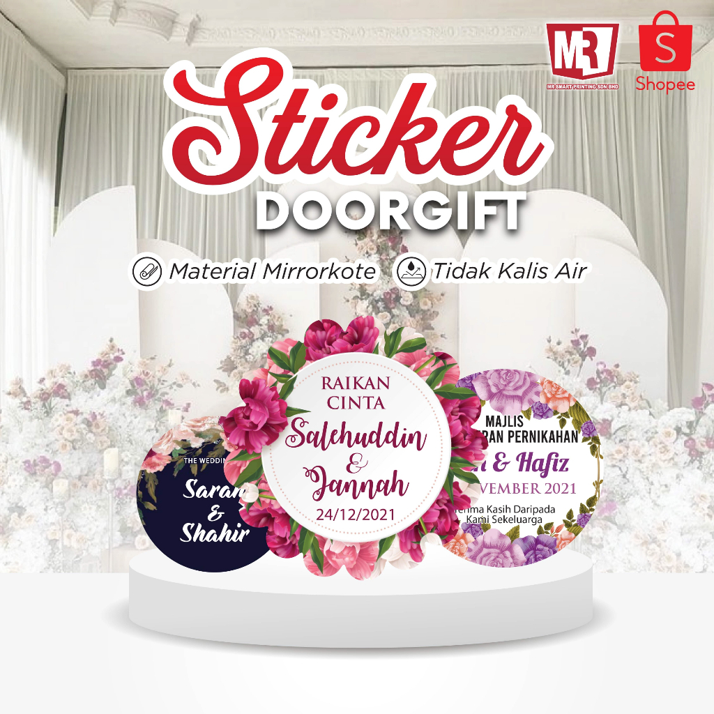 STICKER DOORGIFT KAHWIN/TUNANG/MAJLIS MURAH | Shopee Malaysia