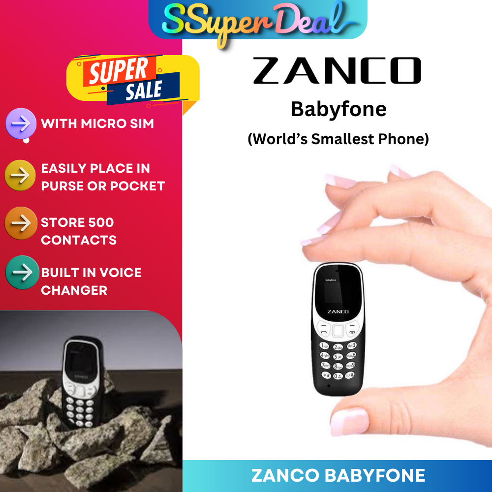 ZANCO Babyfone (World's Smallest Phone) | Shopee Malaysia