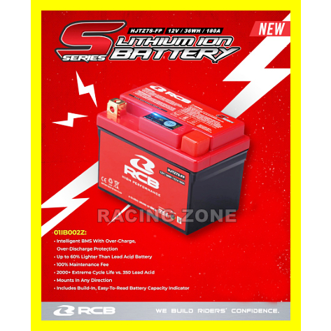 RCB LITHIUM ION BATTERY RACING BOY S SERIES YTZ5S 5L / HJTZ7S 7L ...