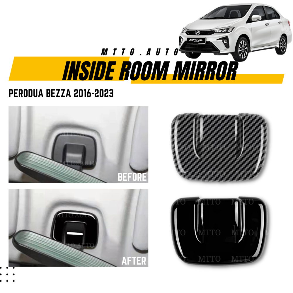 MTTO Perodua Bezza Interior Car Inside Room Mirror Cover Accessories ...