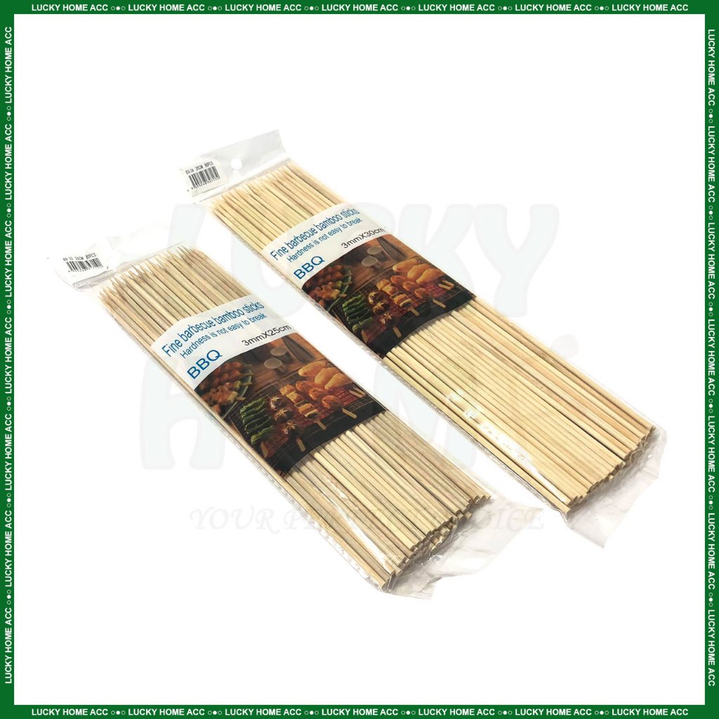 Ready Stock!!! 25cm/ 30cm Satay Stick Bamboo Skewers Sticks Batang Lidi ...