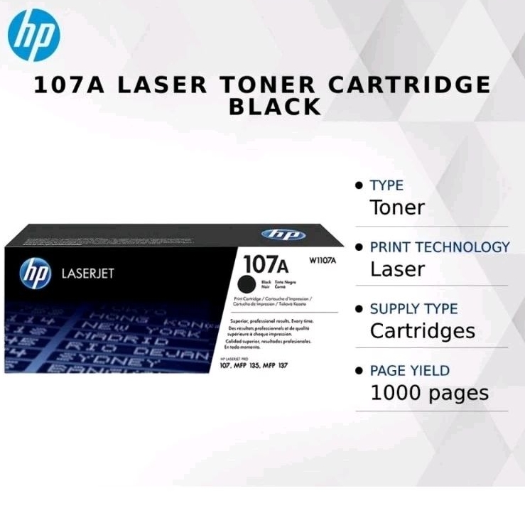 HP 107A Black Original Laser Toner Cartridge W1107A (1K pages) | Shopee ...