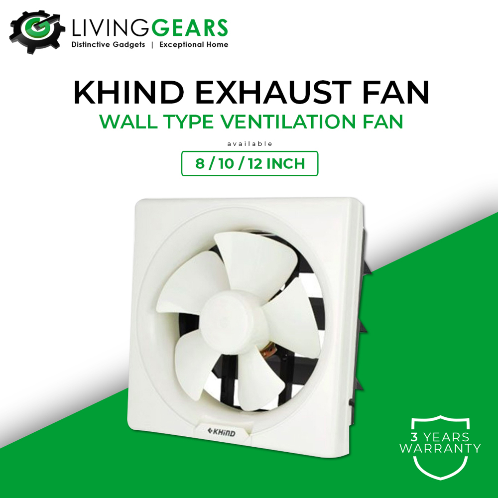 Khind Exhaust Fan 8" EF8001 10" EF1001 12" EF1201 WALL TYPE VENTILATION ...