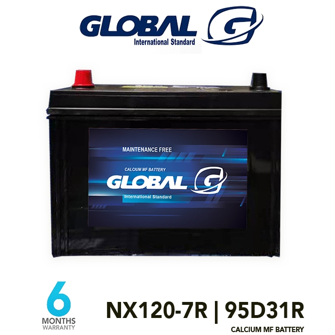NX120-7R GLOBAL MF BATTERY-95D31R FOR 4WD, Navara ISUZU D Max TOYOTA ...