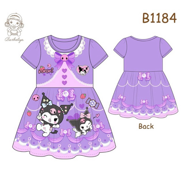 Barbieliya B1184 Sanrio Kuromi Dress (3/4/5y) | Shopee Malaysia