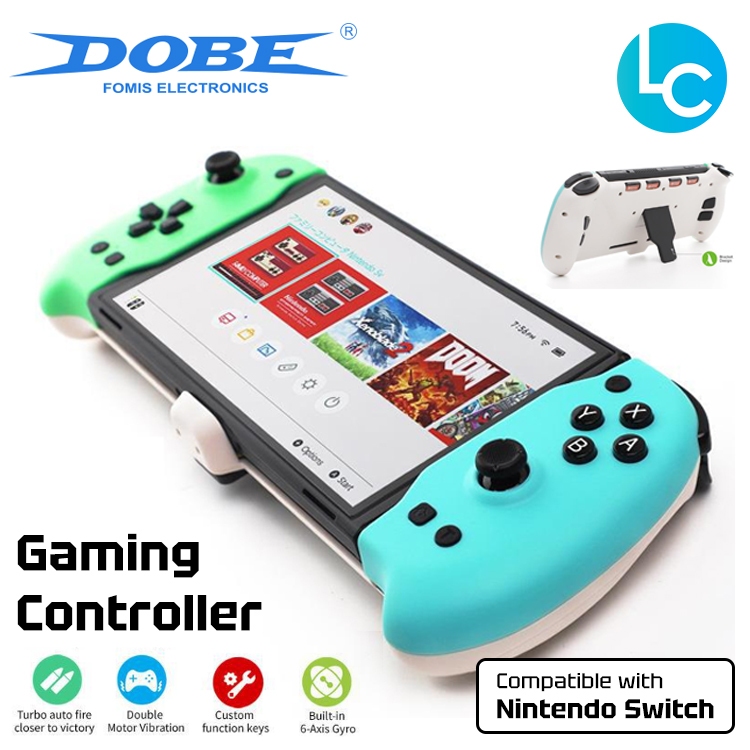 DOBE TNS-1188 Switch handle In-line Vibration Controller Gamepad Joystick with Card Slot Stand ...