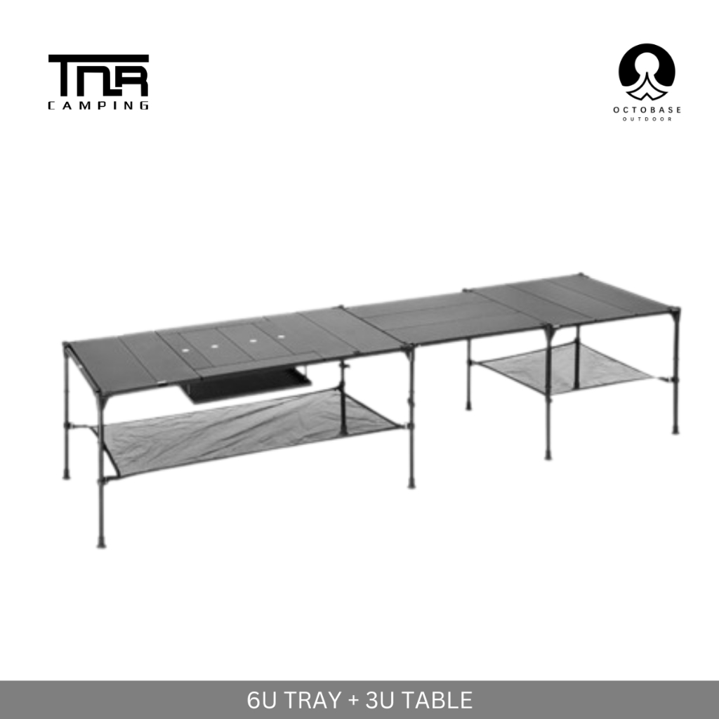 TNR CAMPING - 6U TRAY + 3U TABLE COMBO ALUMINIUM COMBINATION TABLE IRON GRILL TABLE (IGT ...