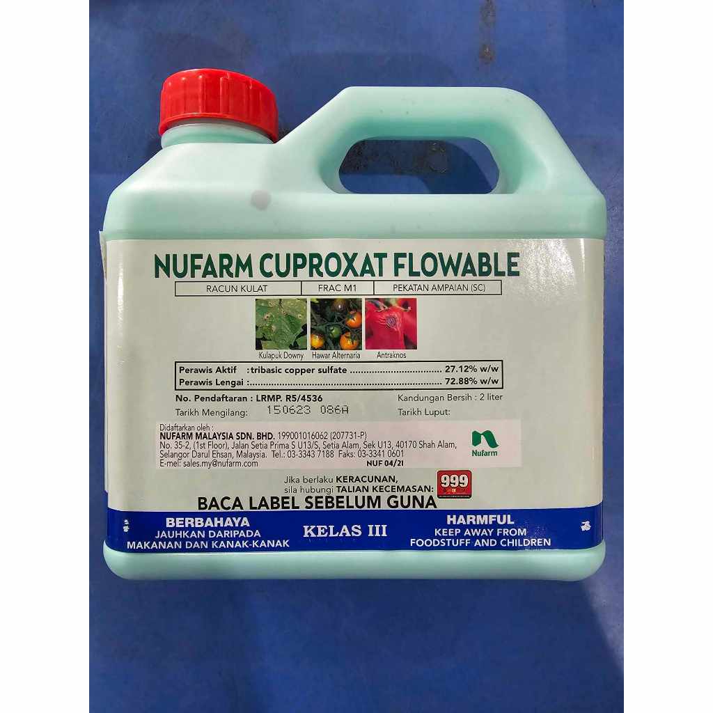 (+-2L) Racun kulat tribasic copper sulfate Nufarm Cuproxat Flowable ...