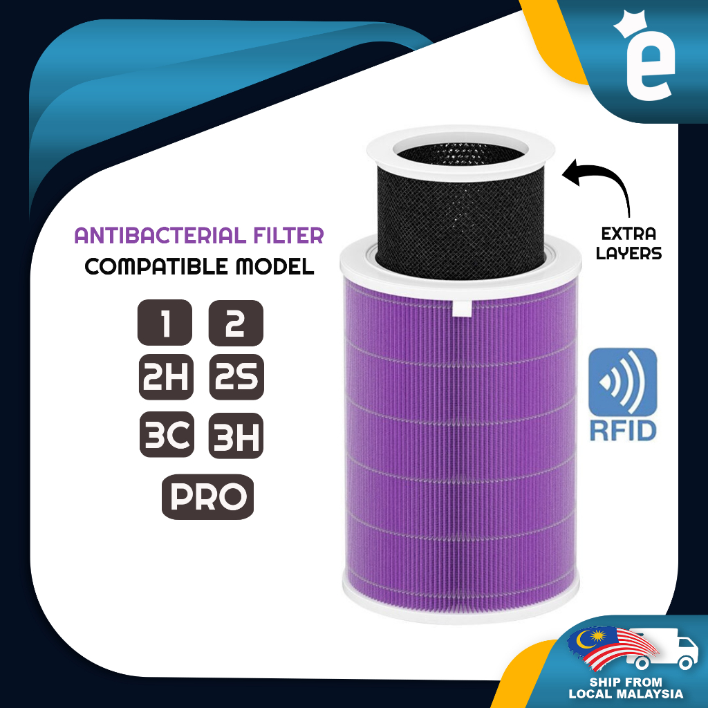 (With RFID) Xiaomi Air Purifier Replacement Filter for MI 1 Pro 2C 2S ...