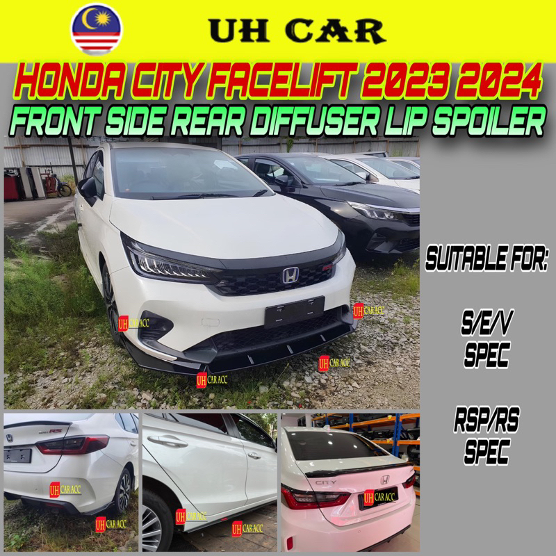 Honda City FACELIFT 2023 2024 S E V RSP RS Spec Front Diffuser Side ...