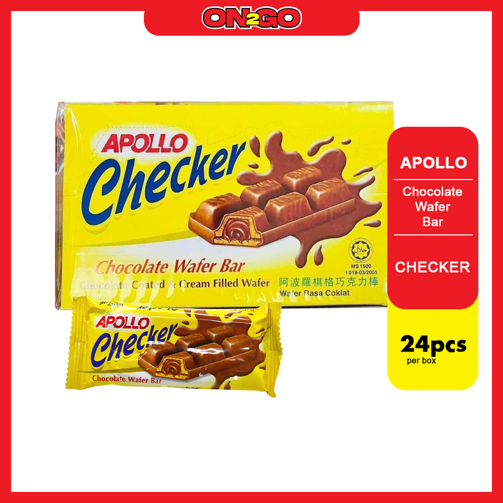 Apollo Checker Chocolate Wafer Bar 18g x 24pcs | Shopee Malaysia