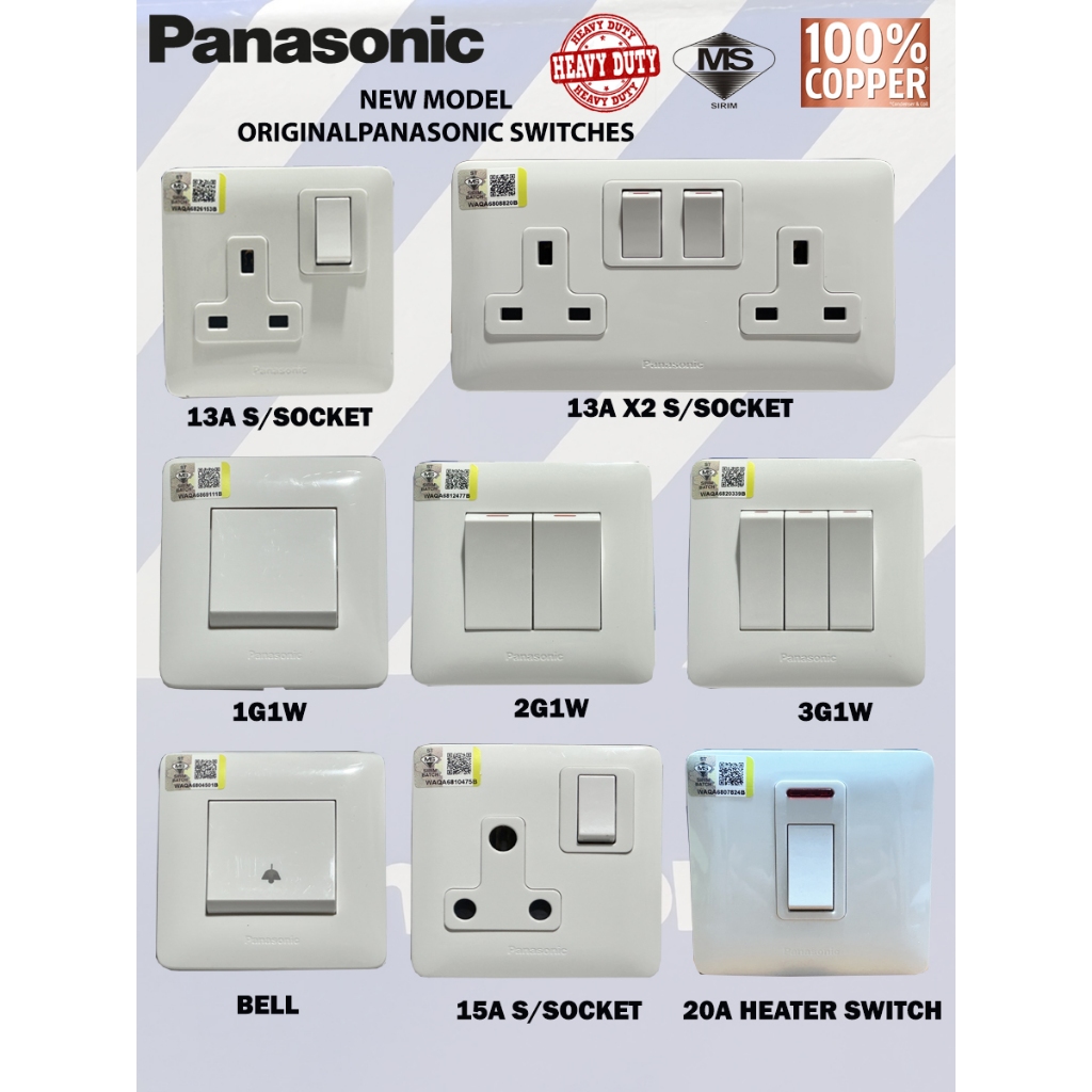 PANASONIC SWITCH SOCKET OUTLET WITH SIRIM READY STOCK | Shopee Malaysia
