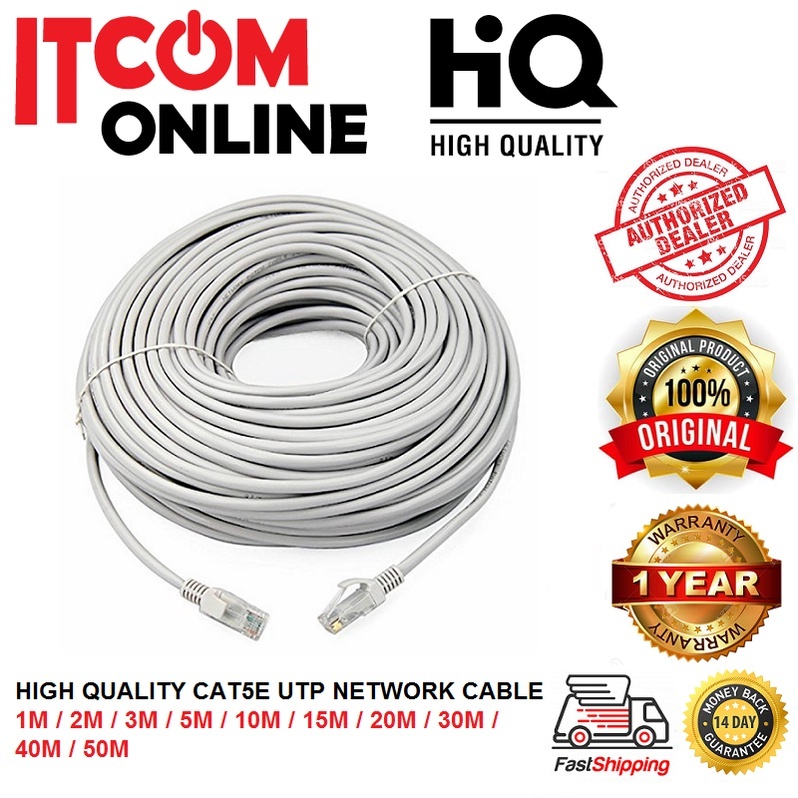 HIGH QUALITY RJ45 CAT5E UTP NETWORK LAN CABLE 1M 2M 3M 5M 10M 15M 20M ...
