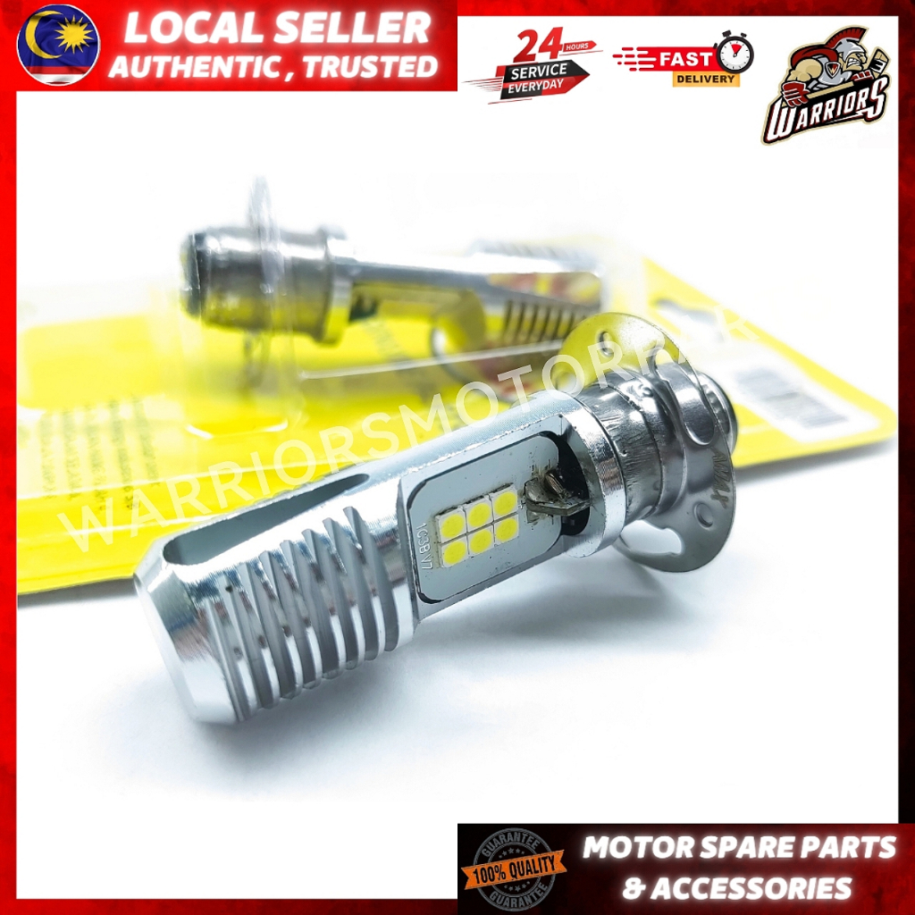 🔥12 LED🔥 MOTORCYCLE LED HEAD LAMP BULB RP35 12V35/35W (P15D-30) LAMPU ...
