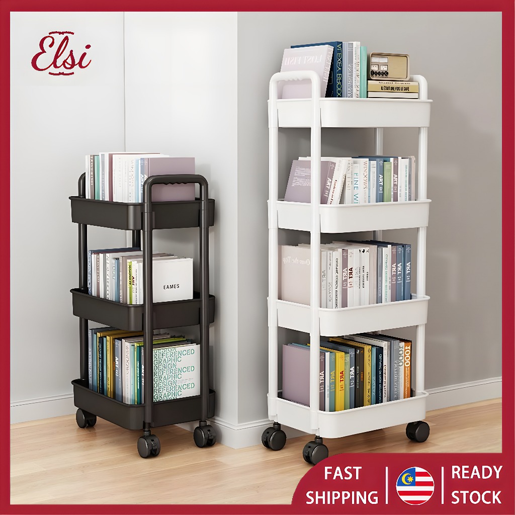 3 Tier Multifunction Storage Trolley Rack Office Shelves Home Kitchen ...