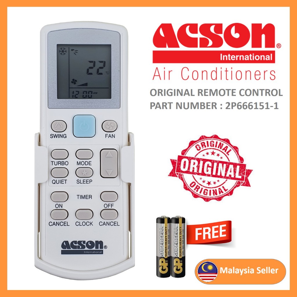100% Genuine Original Acson Aircond Air Cond Air Conditioner Remote ...