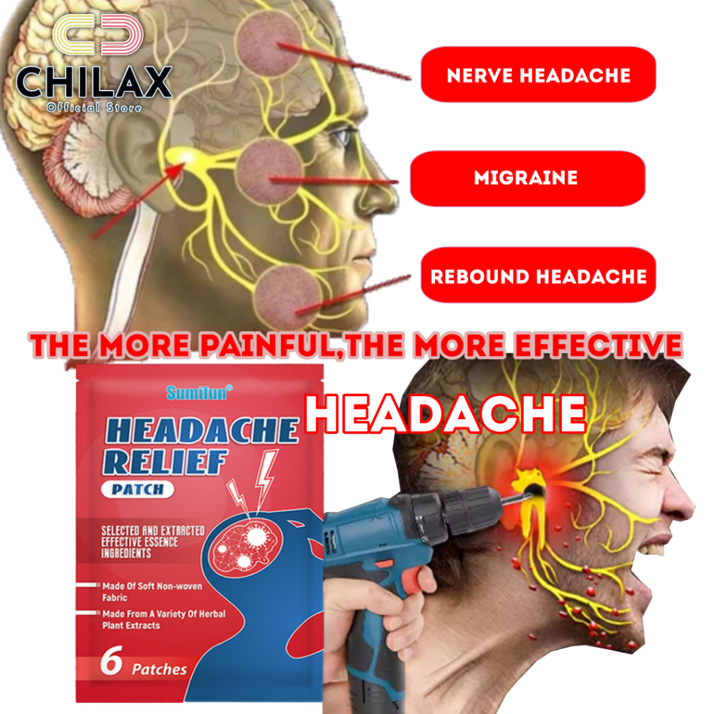 Headache Pain Relief Patch Soothing Migraine Dizziness Heat Treatment ...